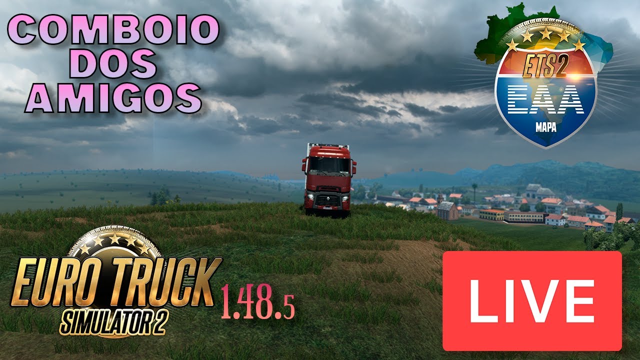 🔴 Live Comboio Dos Amigos Euro Truck Simulator 2 Mapa Eaa