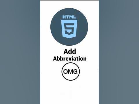 HTML Basic Tags: Add Acronym or Abbreviation in HTML #htmlbasicTags #htmltutorial - YouTube