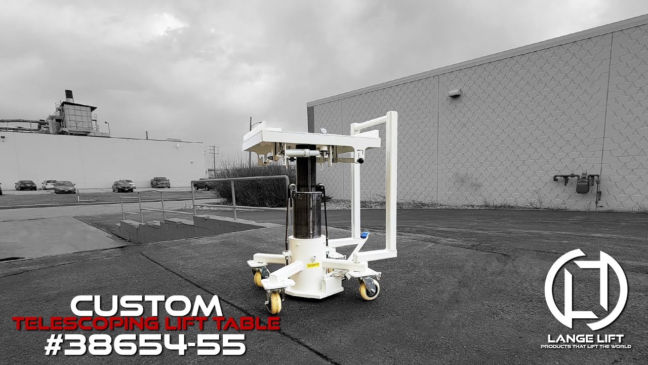 Telescoping Lift Table with Spring Driven Retractable Latches - YouTube