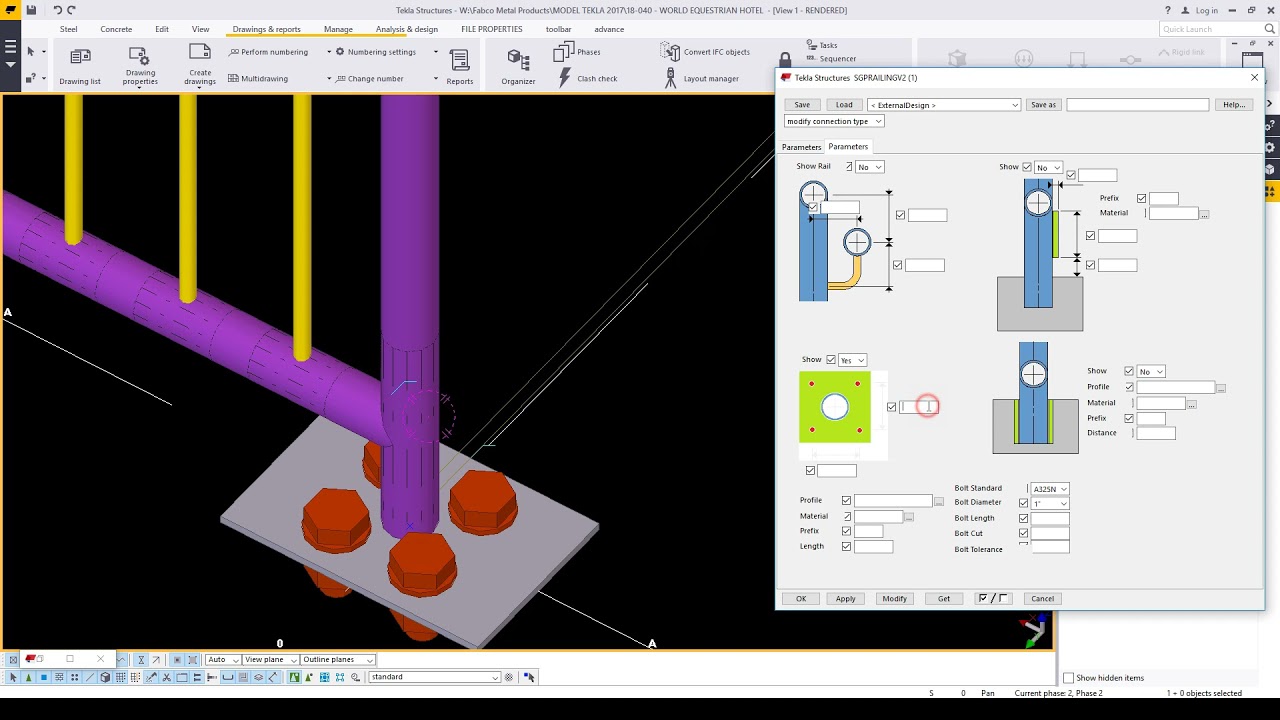 Tekla Structures Model Railing Plugin Youtube