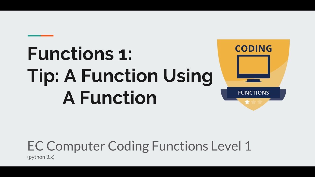 Functions 1 Tip 3 - YouTube