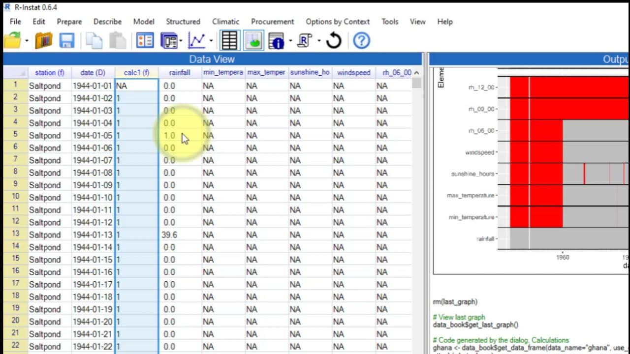 R-Instat: Getting Climatic Data Ready - Extra Bits 1 - The Missing Date Challenge - YouTube