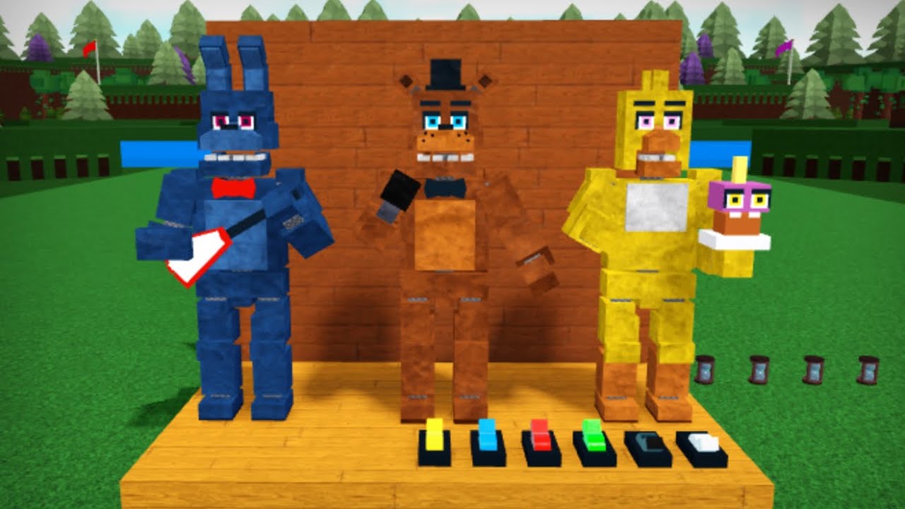 Build a Boat: working fnaf 1 animatronics (Freddy, Bonnie and Chica ...