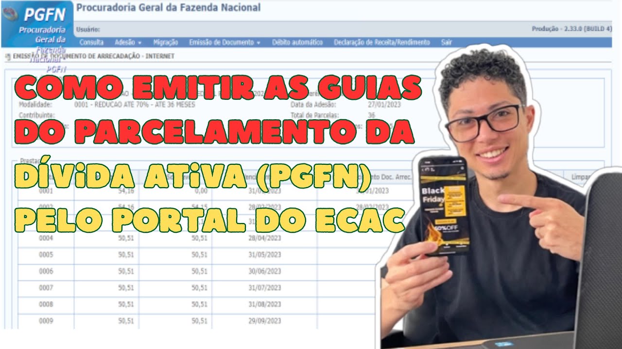COMO EMITIR AS GUIAS DO PARCELAMENTO DA DIVIDA ATIVA (PGFN) PELO PORTAL ...