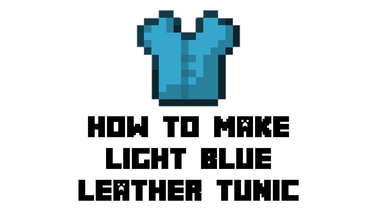 Minecraft Survival: How to Make Light Blue Leather Tunic - YouTube