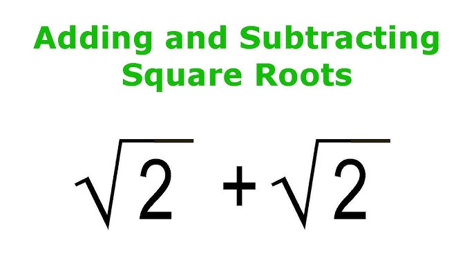 Adding Square Roots Worksheet