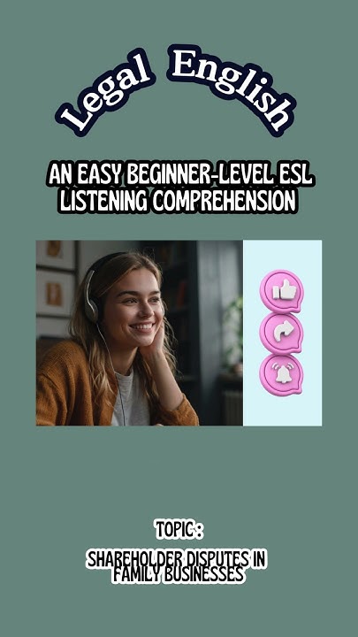 21. Corporate Law, A beginner level Legal English ESL comprehension ...