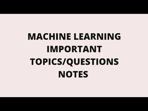 Machine learning // syllabus // important topics// important questions ...