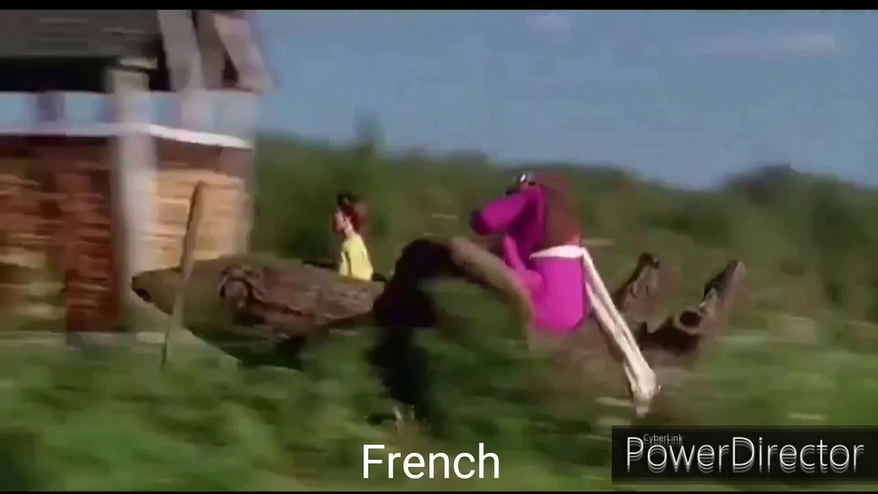 Barney's Plane Crash Into The Darklands All 4 Languages - YouTube