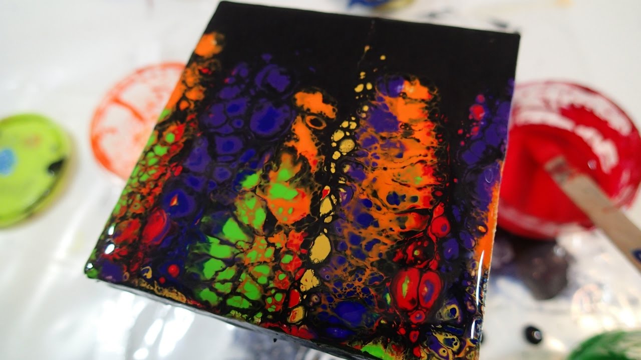 Acrylic Pouring Swipe Tutorial: Mini Midnight - YouTube