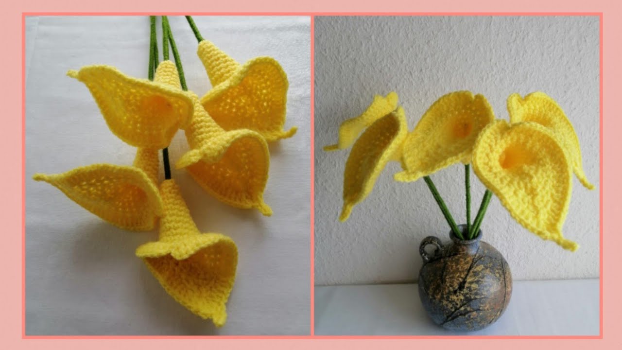 Crochet Calla Lilies Geraffe: my new version of making Calla Lily 💕 ...