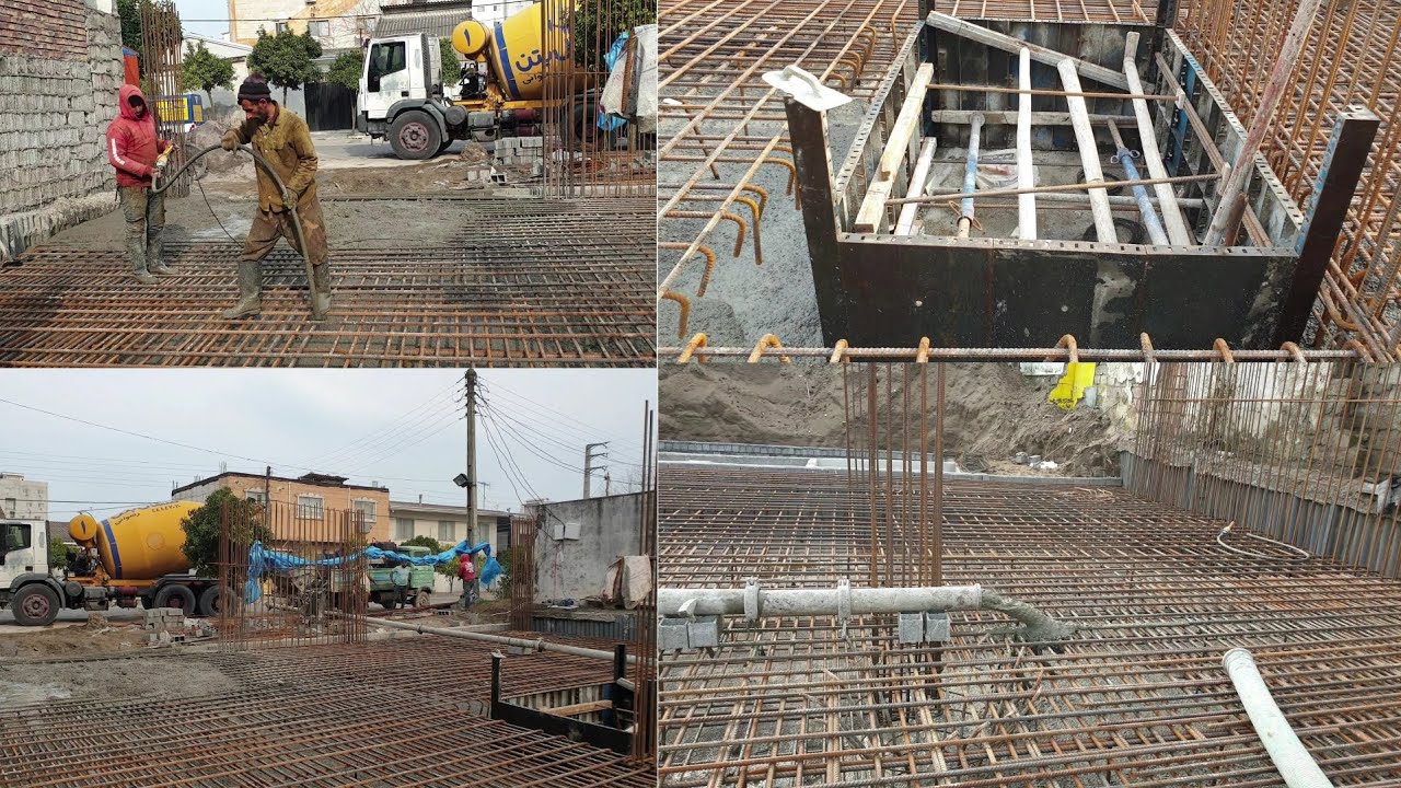 Mat foundation casting - YouTube