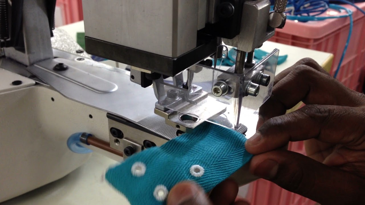 JUKI Máy bọ có bộ đục lỗ may bọ tròn (Bartacking machine with punching device sewing radio ...