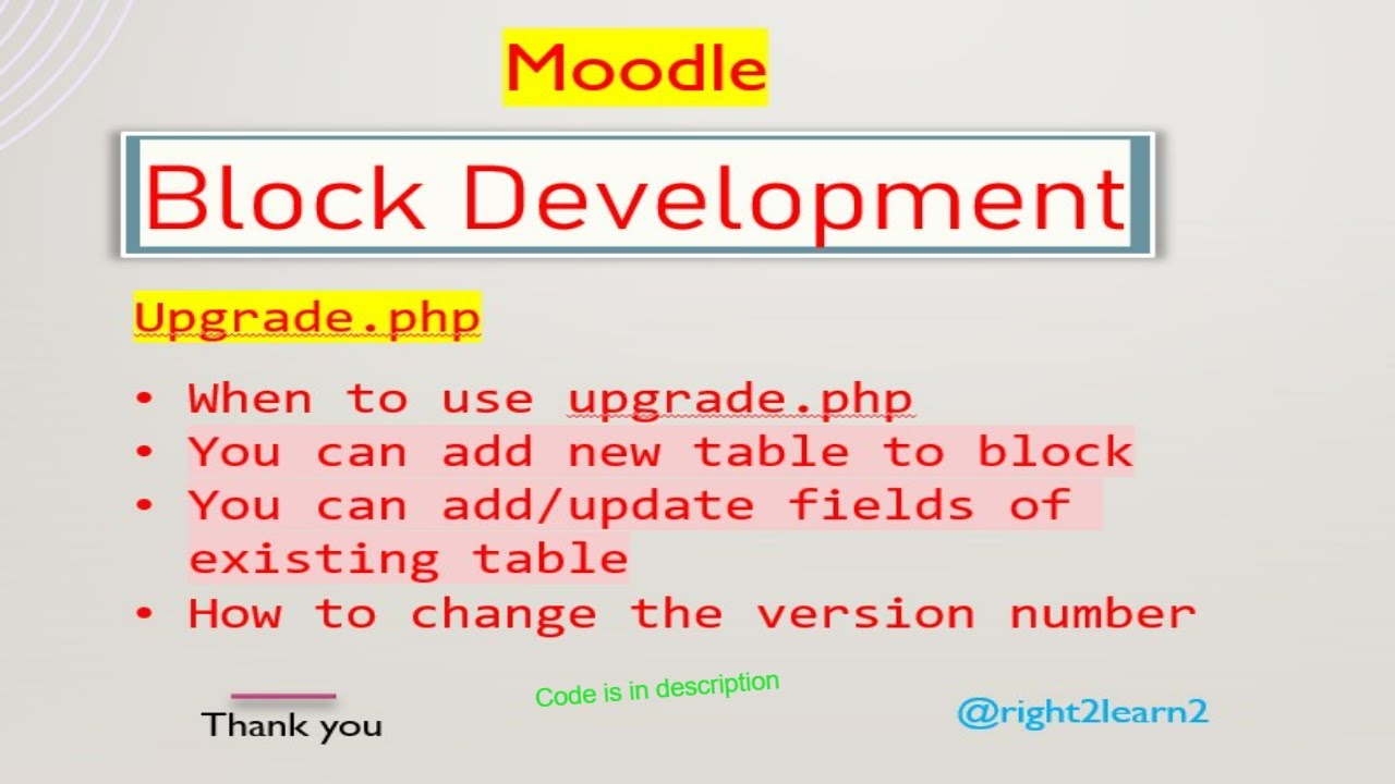 Adding Fields To Existing Block In Moodle Youtube