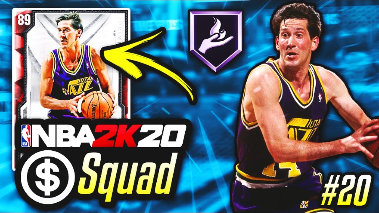 NO MONEY SPENT SQUAD!! #20 | THIS 2K MT CARD HAS 2 HOF BADGES IN NBA ...