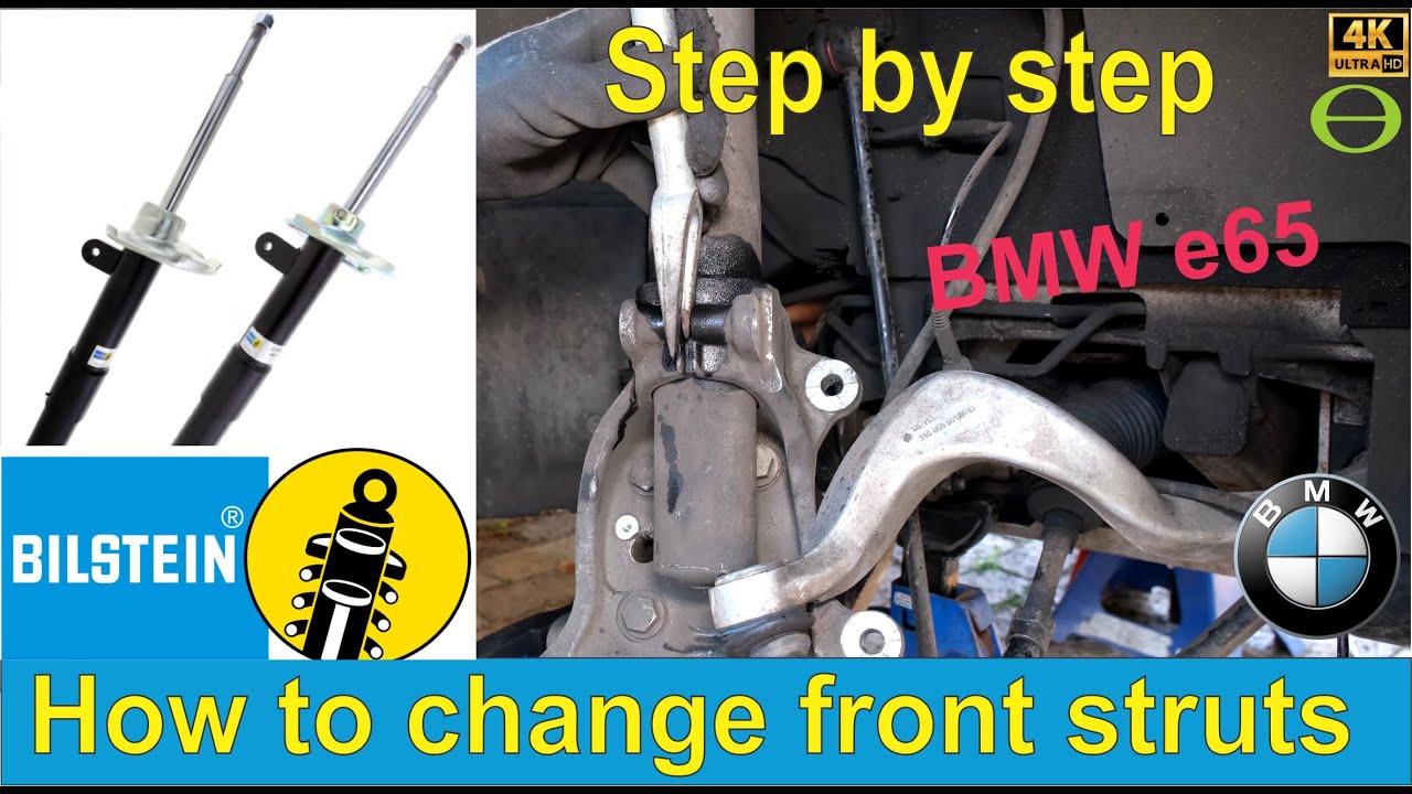 How to replace the front struts (shock absorbers) on a seven series E65 ...