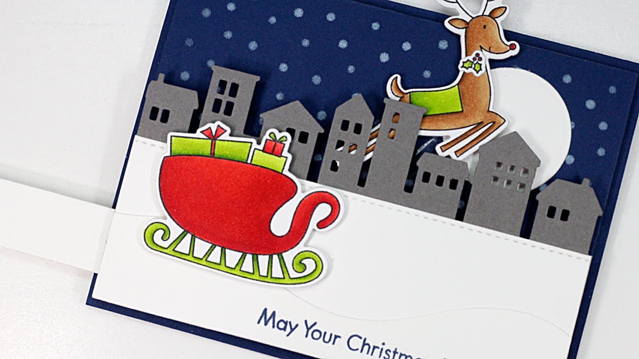 How to Create an Interactive Flying Reindeer Card - YouTube