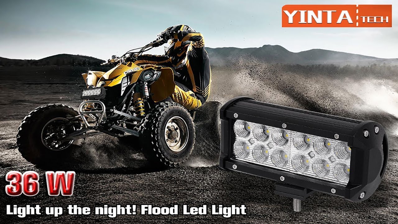 Customer Review! Yitamotor 7 Inch LED Light Bar on 2007 Honda 400EX ...