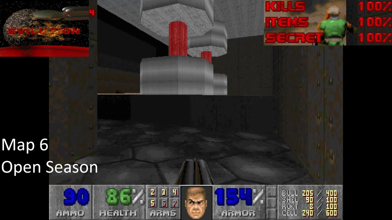Final Doom: TNT Evilution. Map 6 Ultra Violence 100% with commentary ...