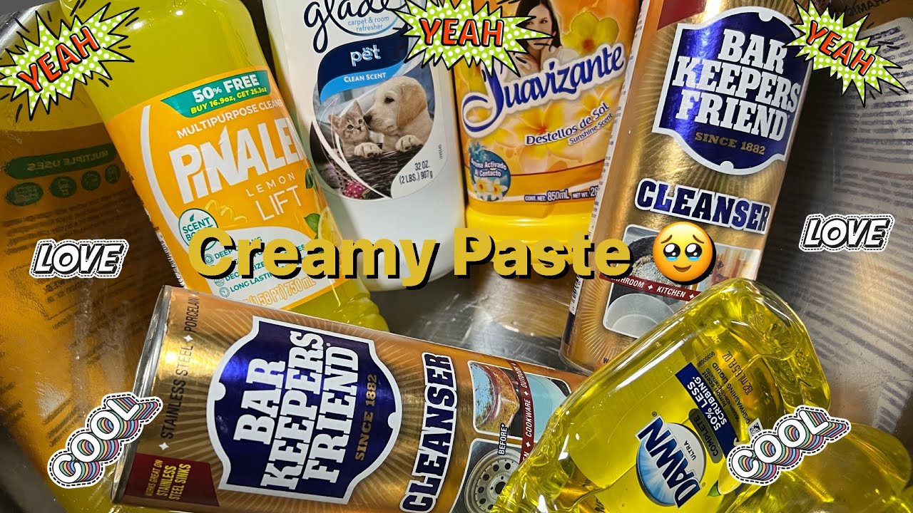 ASMR ODDLY SATISFYING- CREAMY YELLOW PASTE 🥹🤗🥰 - YouTube
