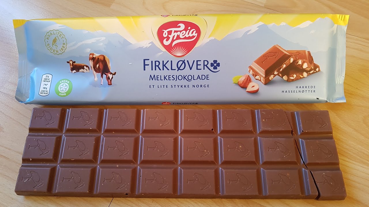 Freia Firkløver Norwegian Milk Chocolate With Chopped And Roasted ...