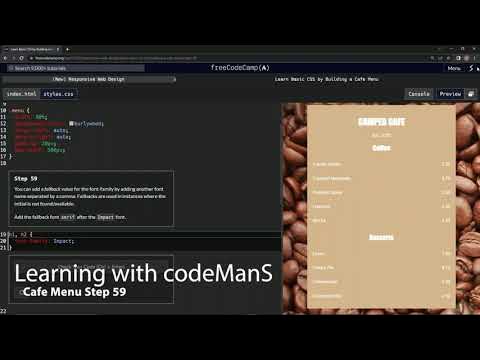 Learn Basic CSS by Building a Cafe Menu - Step 59 - YouTube