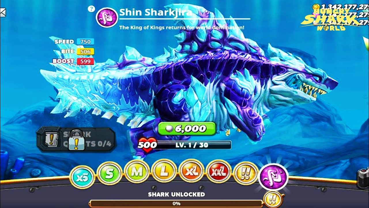 HUNGRY SHARK WORLD 2023 : Shin Sharkjira | Gameplay Walkthrough #37 ...