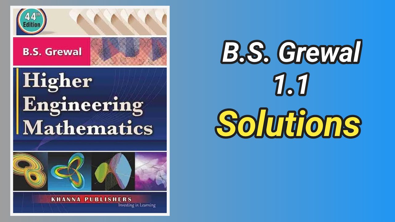 B. S. Grewal 1.1 Solutions | Solution Of Equations | BS Grewal ...