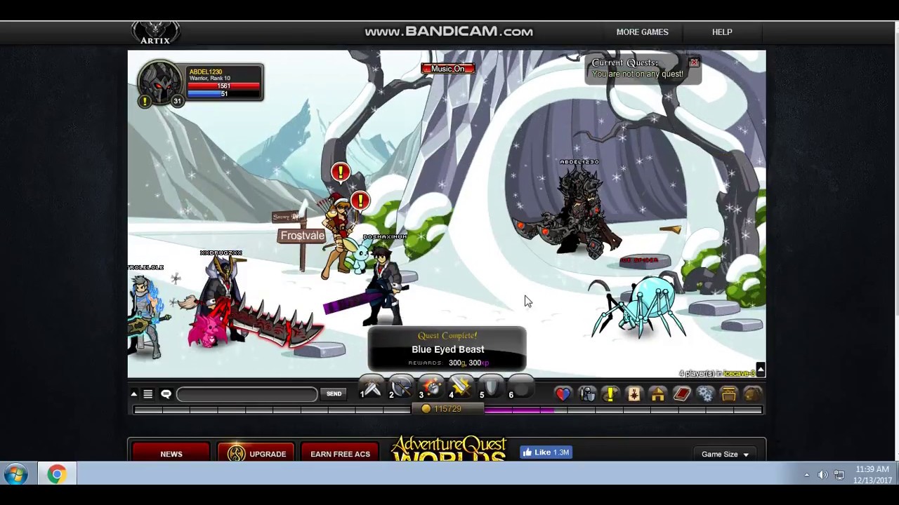 AQW Ice Cave Walkthrough Quest 2017 - YouTube