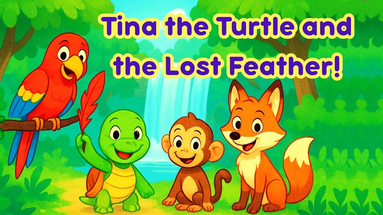 Tina the Turtle and the Lost Feather! | Jungle Animal Story for Kids ...