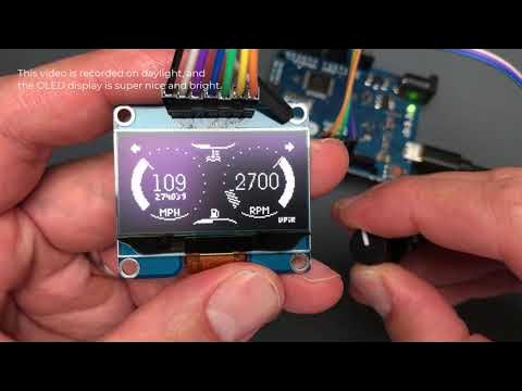 Arduino Car Cluster with OLED Display (Dashboard, gauges, controls ...