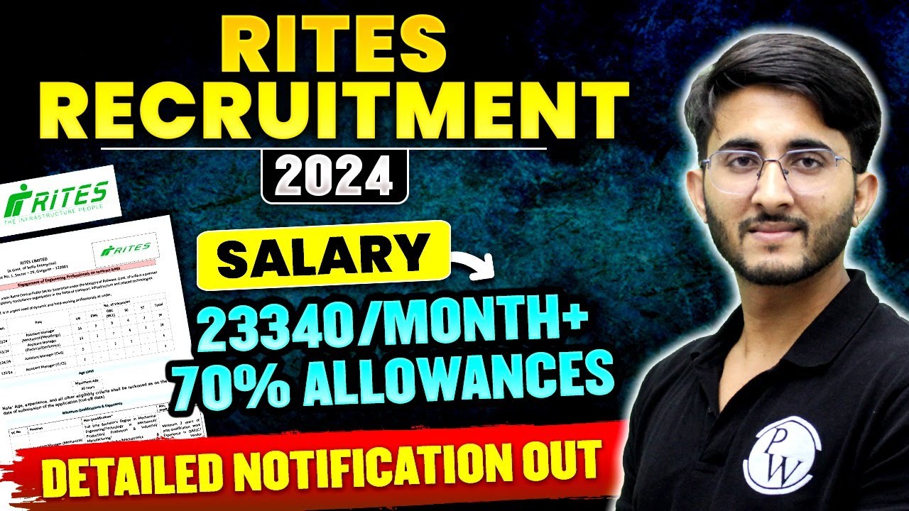 RITES VACANCY 2024 | RITES Recruitment 2024 for Engineering Aspirants ...