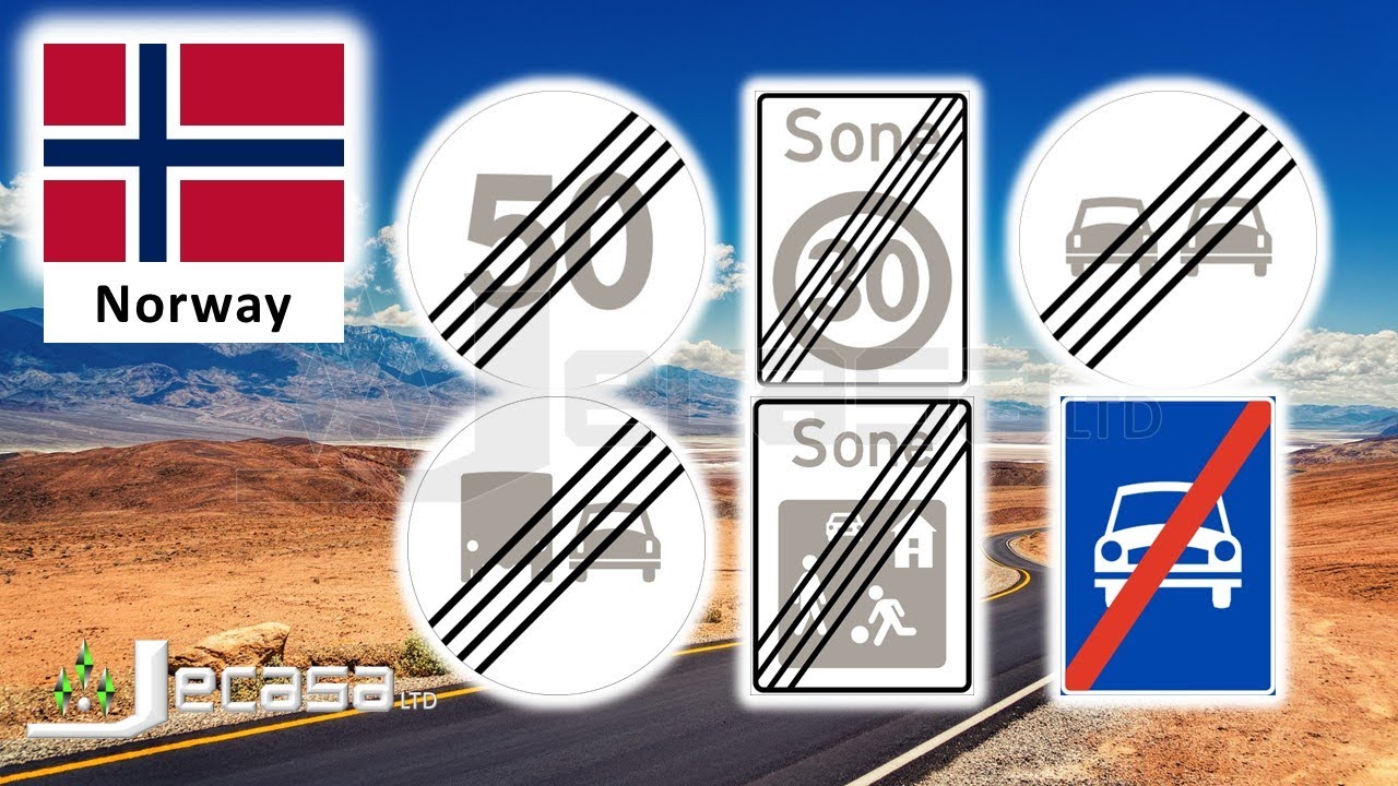 De-Restriction Traffic-Road Signs in Norway (Oslo, Bergen, Stavanger ...