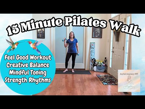 15 Minute Indoor Walking for Stress Relief | Beginner Pilates | CORE ...