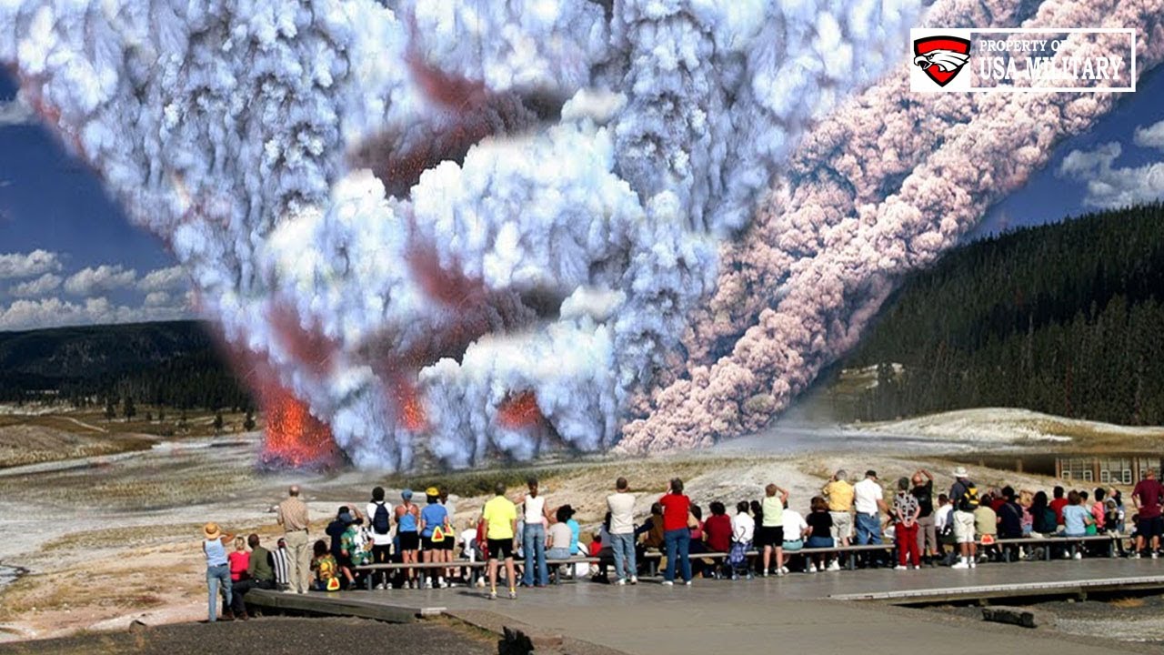 SCARY! Yellowstone Giant Geyser 2nd Eruption Triggers Nuclear Like ...
