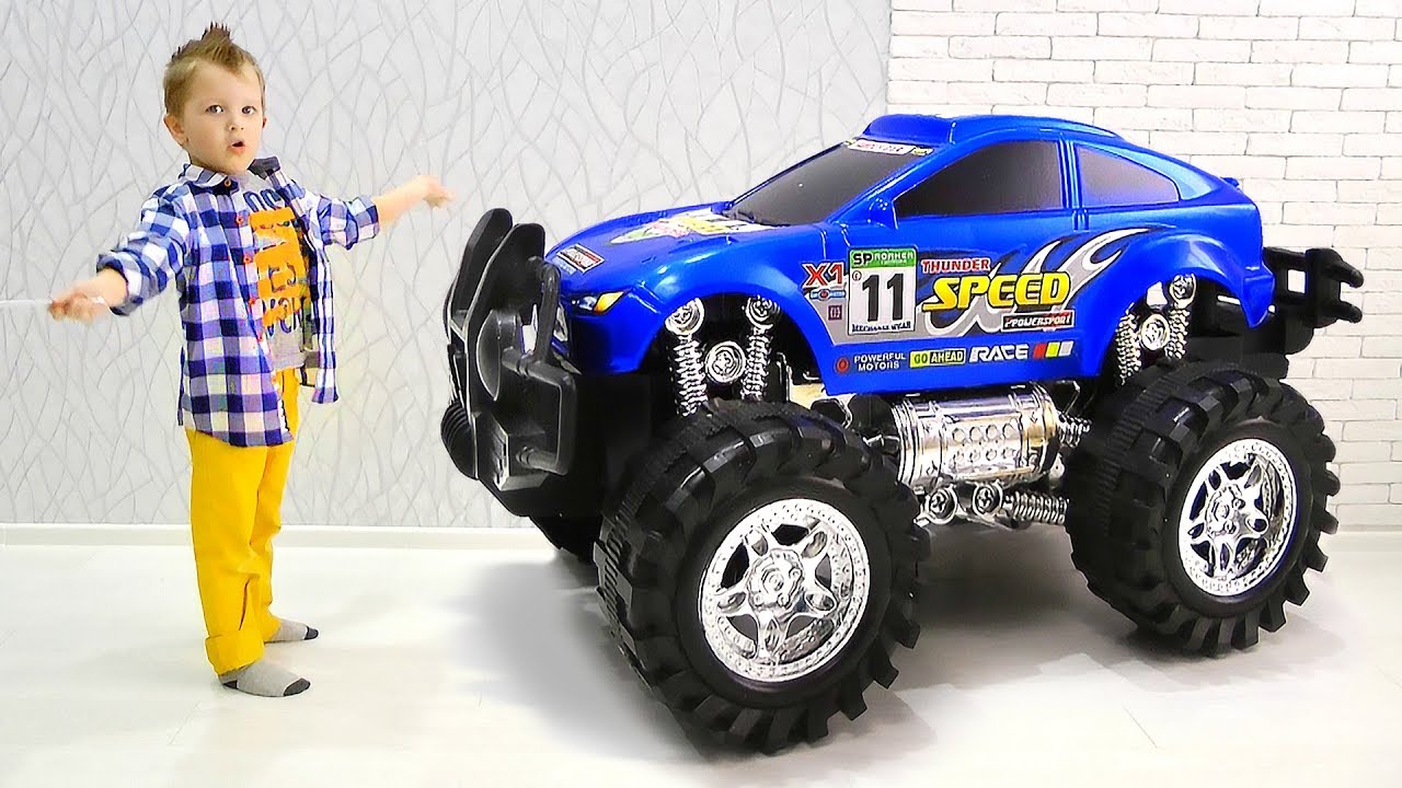 Max play with MAGIC Monster Truck for kids and transform colored cars ...