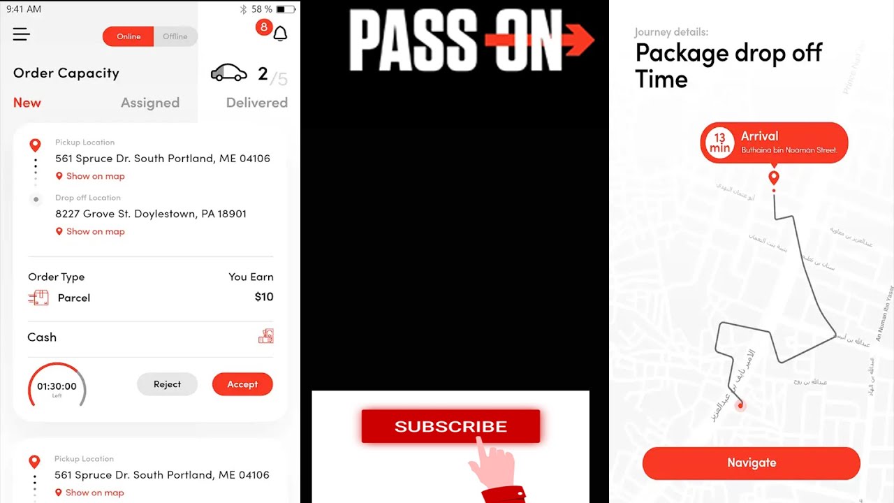 Pass ON :: Parcel Delivery Application - YouTube