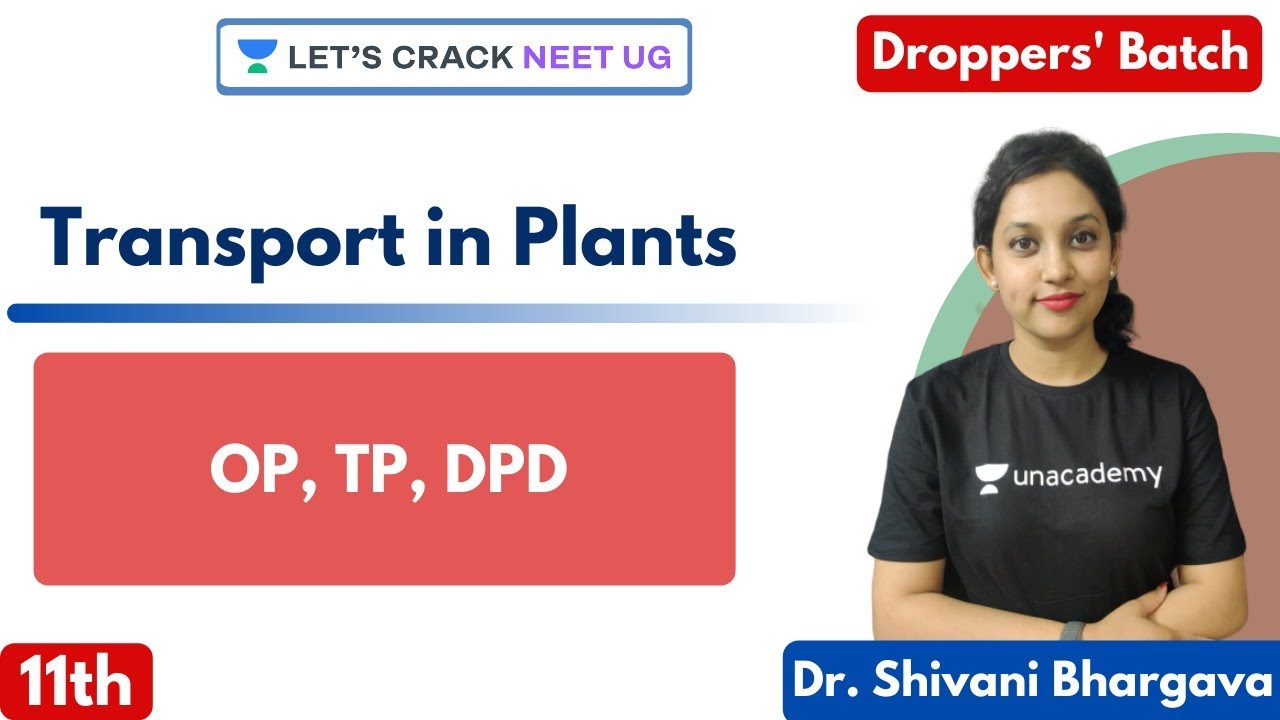 L3: Transport in Plants - OP, TP, DPD | Class 11th | NEET Biology ...