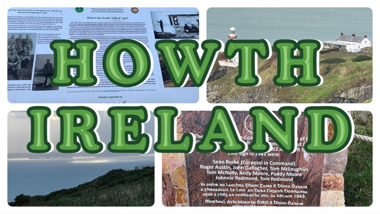 ИРЛАНДИЯ МОРЕ МЕМОРИАЛ EIRE 6 В ХОУТЕ☘️ THE EIRE 6 SIGN ON HOWTH ...
