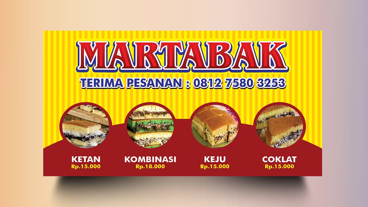 Desain Banner Martabak Free CDR | Tutorial Coreldraw - YouTube