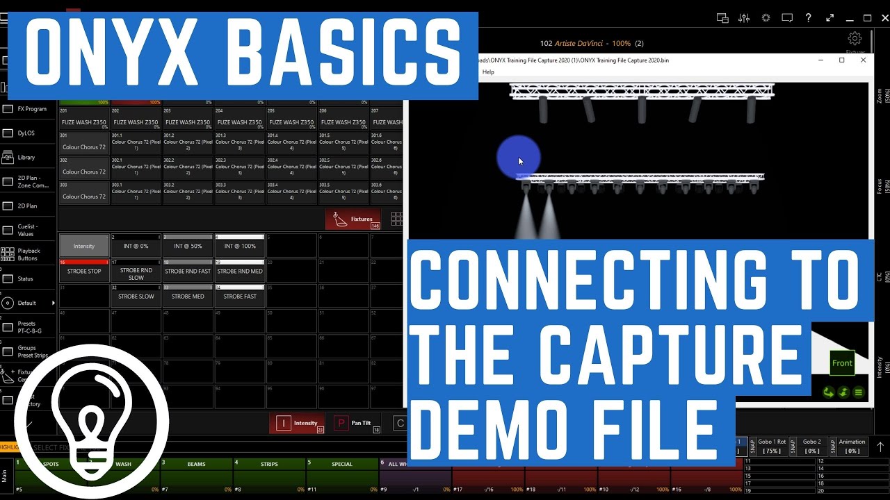 Connecting to the Capture Demo File - ONYX Basics - YouTube