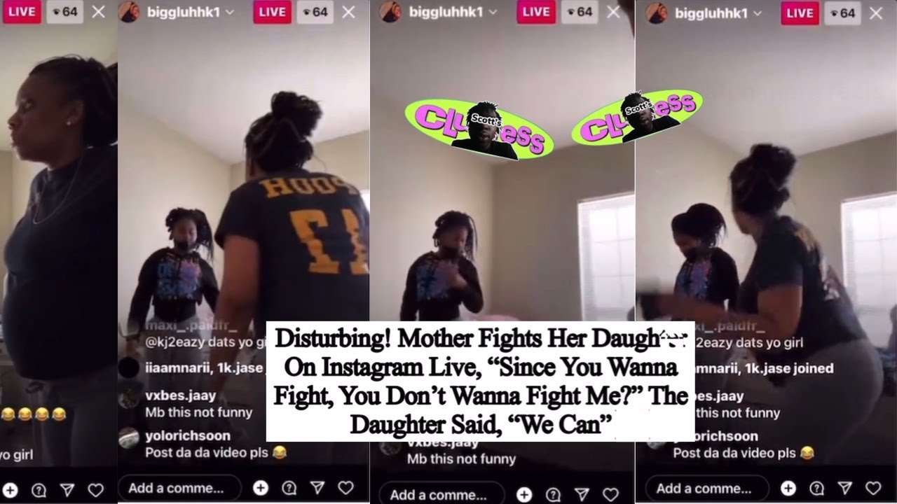 Mother Fights Her Daughter On Instagram Live - YouTube