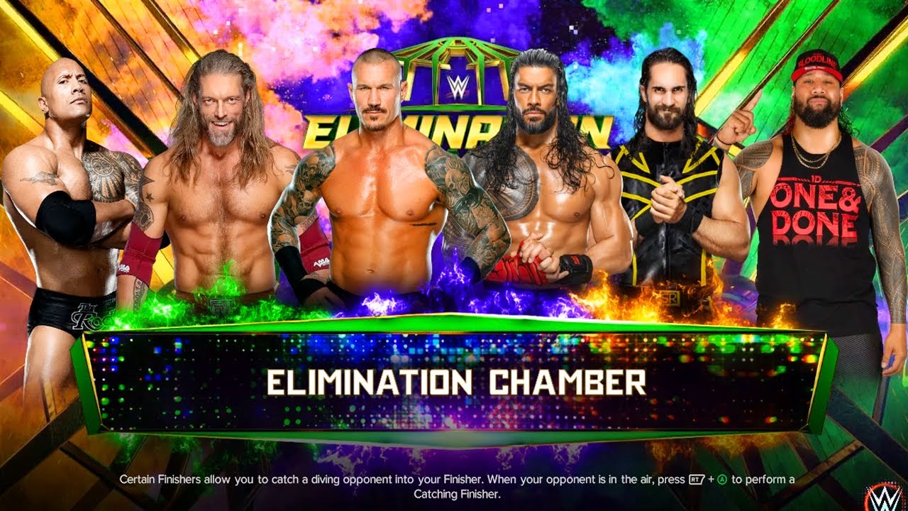 The Rock Edge Randy Orton Roman Reigns Seth Rollins Jimmy Uso ...
