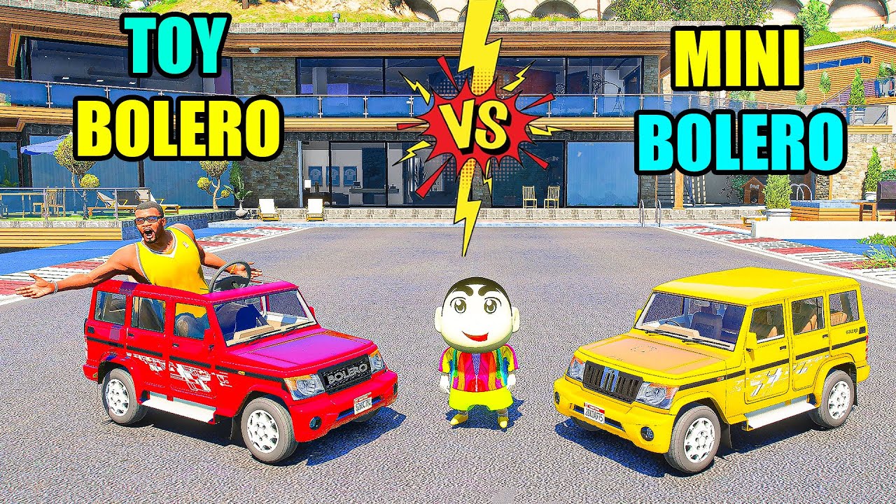 Franklin Toy Bolero VS Shinchan Mini Bolero in GTA 5 | JNK GAMER - YouTube