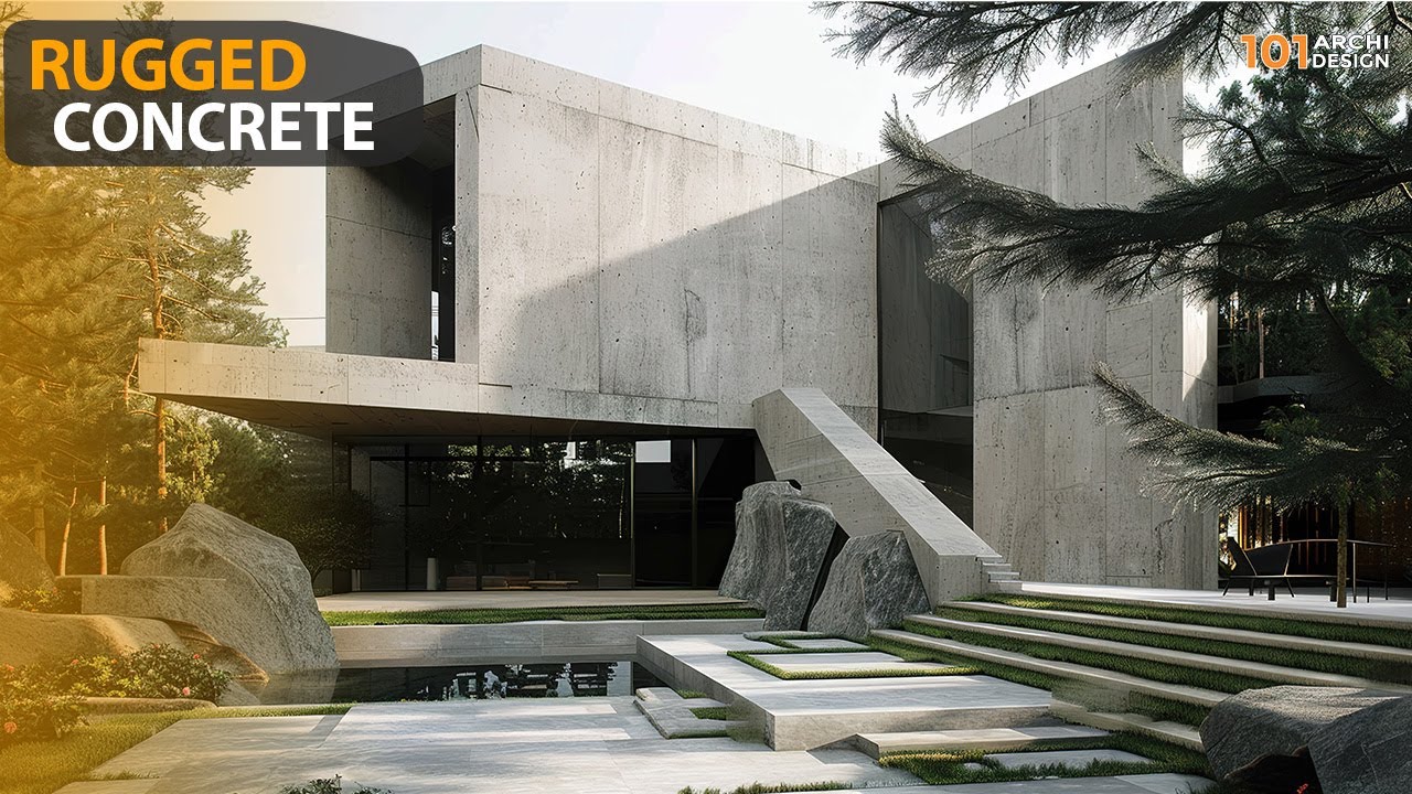 Contemporary House Designs Featuring Rugged Concrete Textures on Façade ...