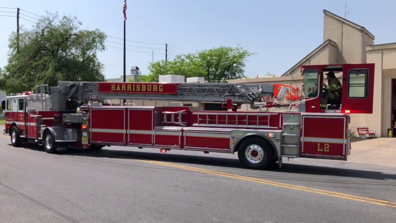 Harrisburg, Pa. Ladder 2 Responding 5-15-18 - YouTube