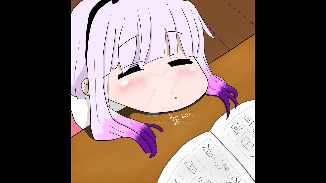 Kanna Kamui sleeping Miss Kobayashi's Dragon Maid 60 sec short Anime ...