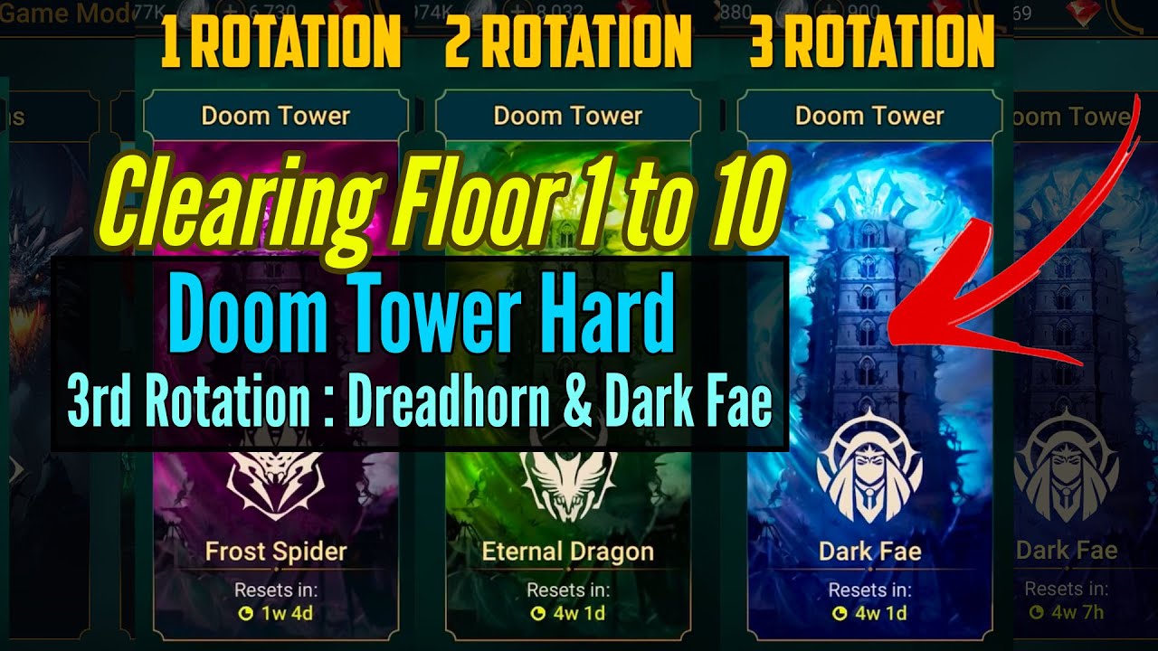 Clearing Floor 1 to 10 Doom Tower 3rd Rotation | Raid Shadow Legends ...