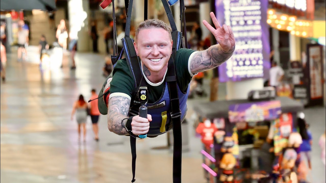 Zip-Wire over Las Vegas Freemont Street - YouTube