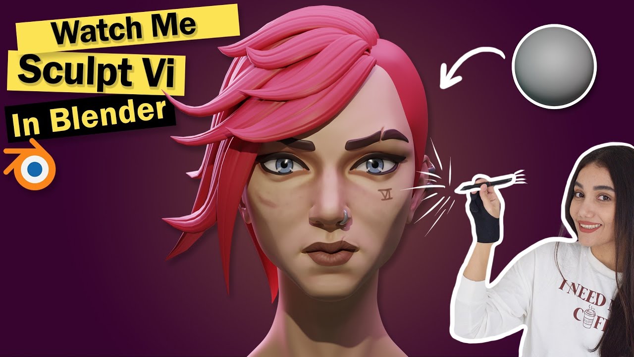 Sculpting Vi In Blender – Arcane Stylized Character Sculpting Timelapse ...